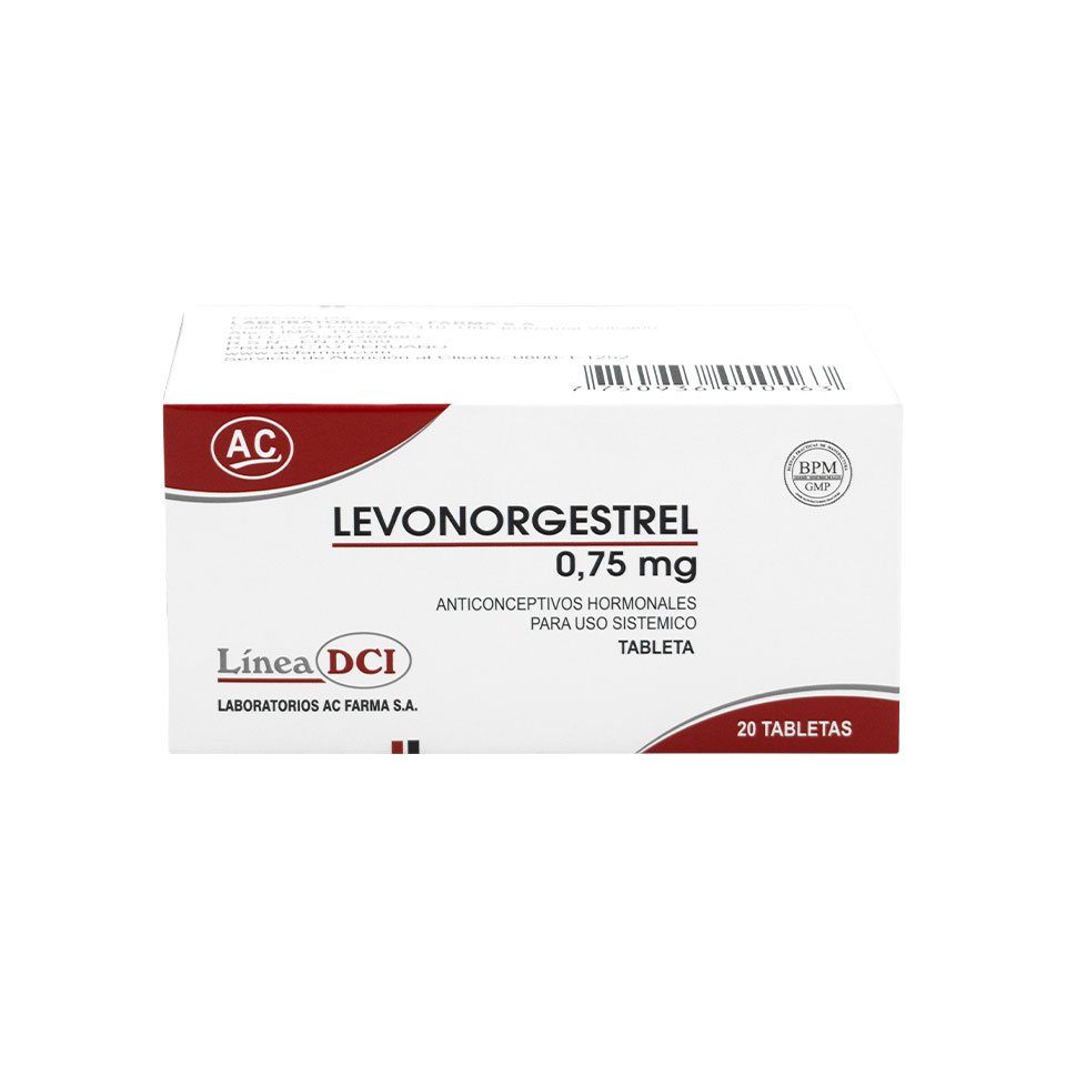 LEVONORGESTREL 0,75mg – Boticas Pao